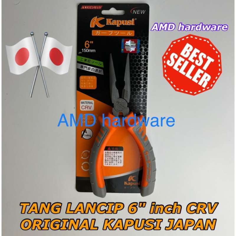 Jual Tang Lancip 6 Inch Tekiro Kapusi Original Japan Long Nose Pliers ...