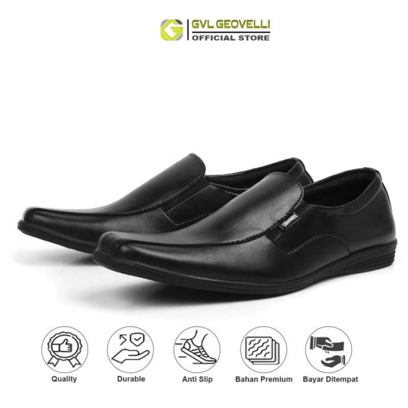 Jual Full Black - Sepatu Pantofel Pria Hitam Kerja Kantor Sepatu Kasual - 41 Hitam 1901 Di ...