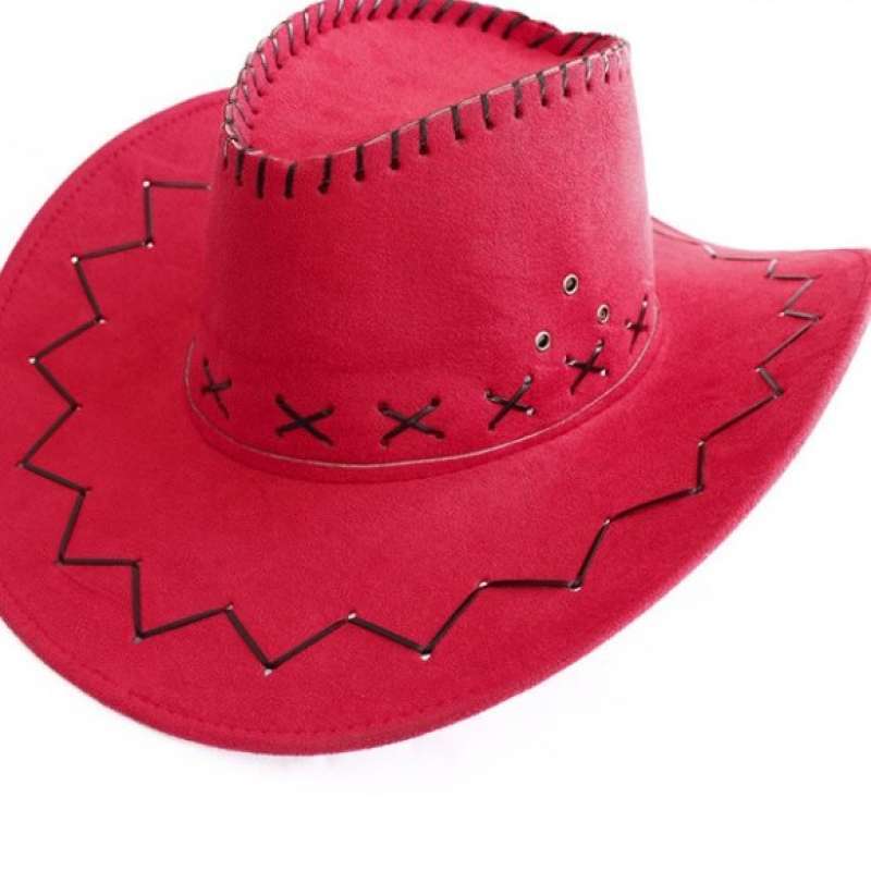 Jual Topi Cowboy/topi Koboy/topi Koboi Tambang Premium - Merah Di ...