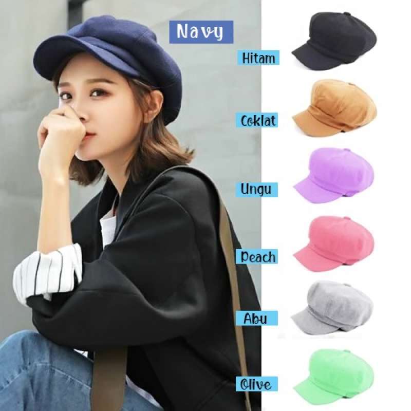 Jual Topi Apolo Dewasa / Topi Newsboy Pria Wanita / Topi Seniman ...