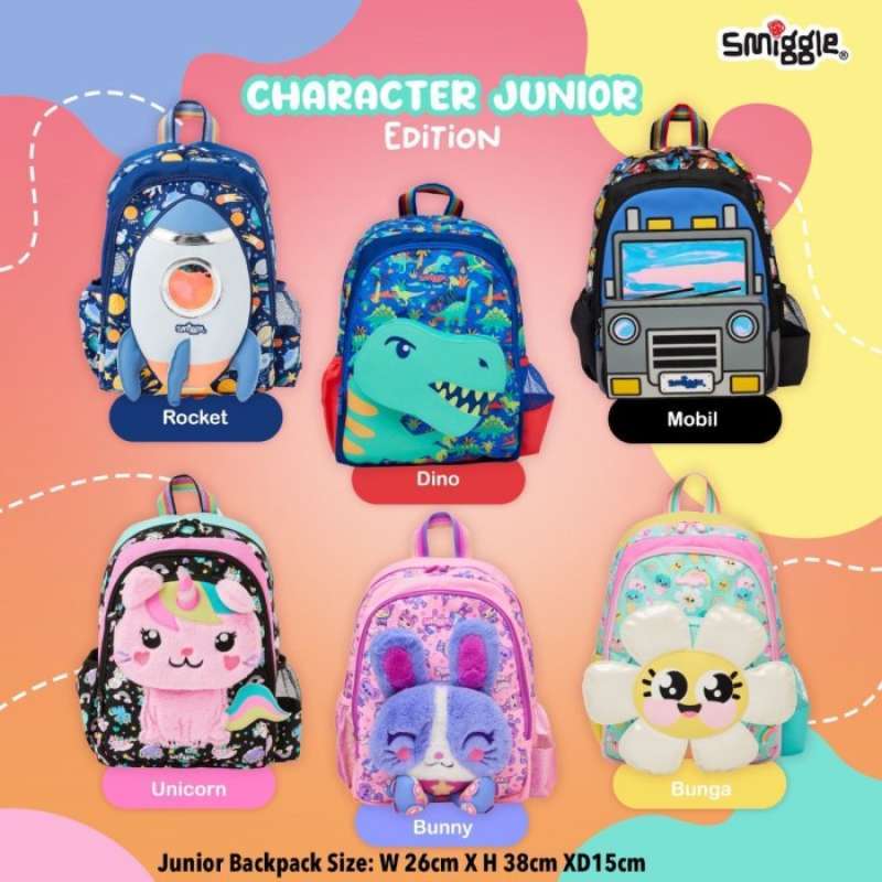 Promo Smiggle Animalia Junior Character Backpacks / Tas Anak Sd / Tas ...