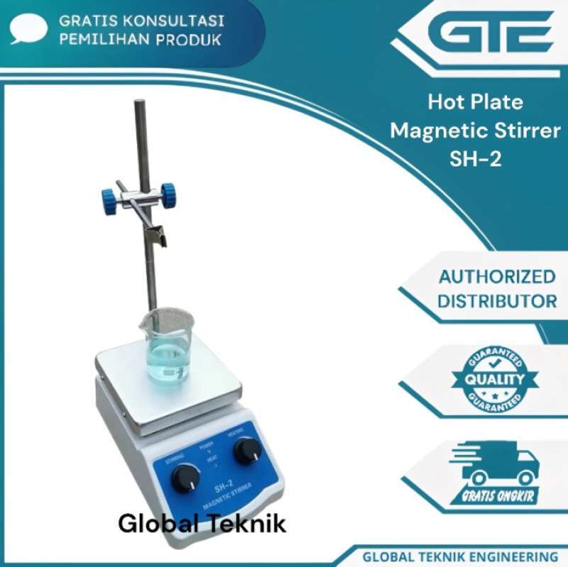 Promo Hot Plate Magnetic Stirrer Sh-2 Magnet Stirer Pemutar Lab ...