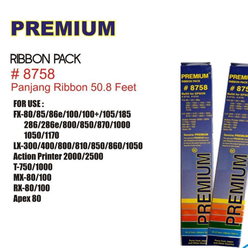 Promo Premium Ribbon Pack 8758 (refill Lx310,lx300,lx800)50.8feet Diskon 31% Di Seller Tri ...