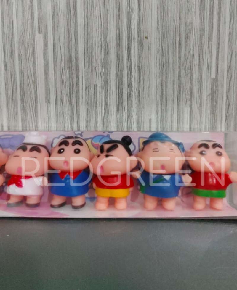 Jual Mainan Anak Action Figure Kartun Mini Figure Sinchan Karet Set Isi ...