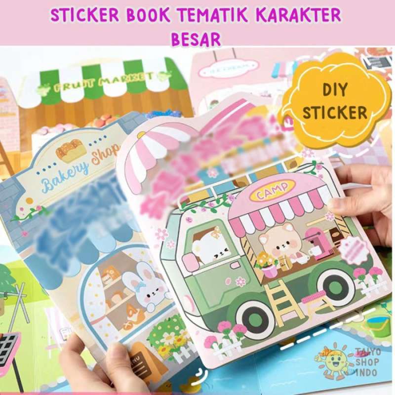 Promo Taiyo Mainan Anak Sticker Book Tematik Karakter Besar Buku ...
