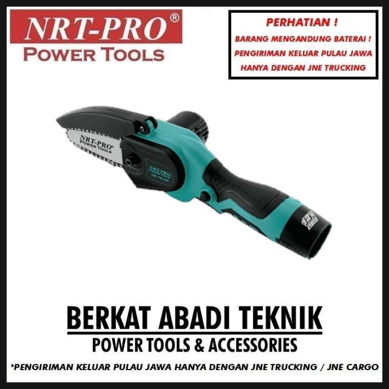 Promo Nrt- Cs 75 Dc Mesin Cordless Mini Chainsaw 4 Gergaji Rantai ...