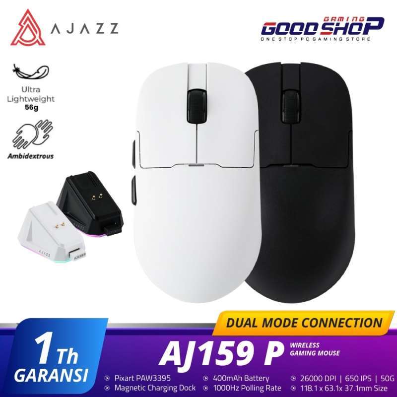 Jual Ajazz Aj159p | Aj159 Pro Wireless Gaming Mouse With Dock - Aj159 Pro White Di Seller Good ...