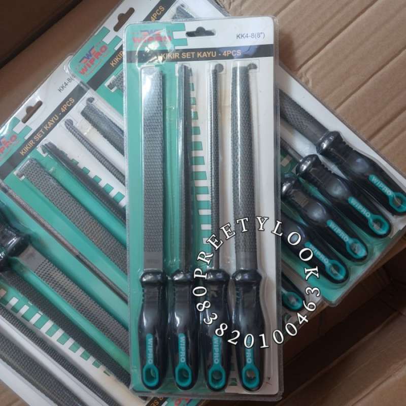 Promo Kikir Kayu Wipro- Files Wood Set 4 Pcs 8 Inch Termurah Diskon 23% ...