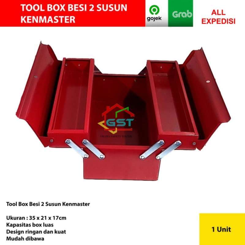 Promo Tool Box Besi 2 Susun Kenmaster/toolbox Diskon 23% Di Seller ...