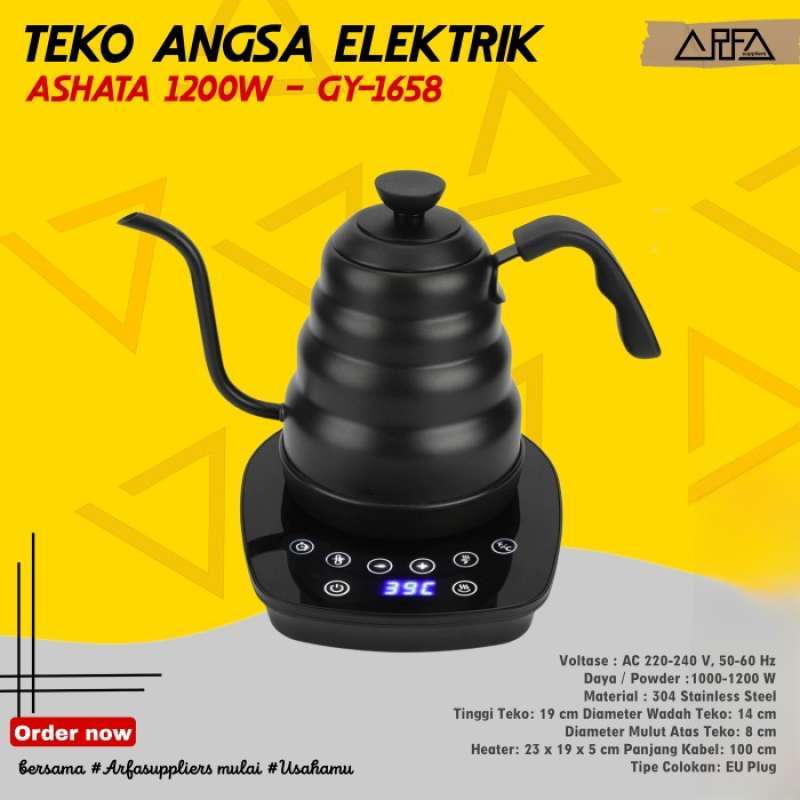 Promo Teko Angsa Listrik Gooseneck Electric Gy1658 Ashata Diskon 23% Di ...