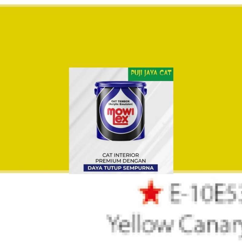 Promo Mowilex Yellow Canary E-10e53 Cat Tembok 2,5 Kg Diskon 23% Di ...