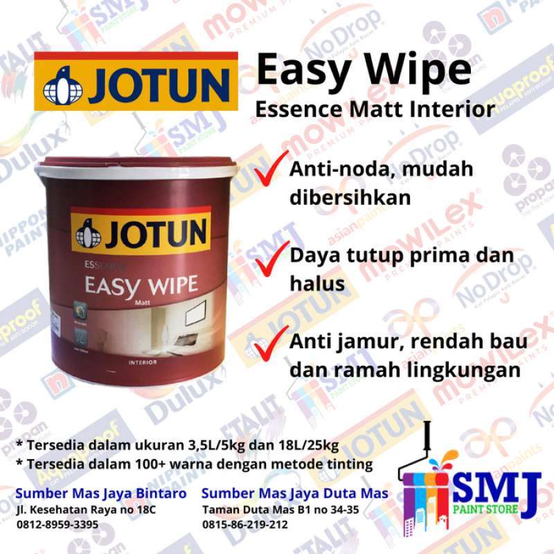 Promo Cat Tembok Interior Jotun Easy Wipe Warna Timeless Kemasan 18 ...