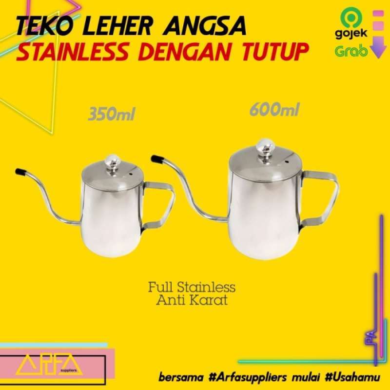 Promo Teko Leher Angsa Gooseneck V60 Full Stainless Diskon 23% Di ...
