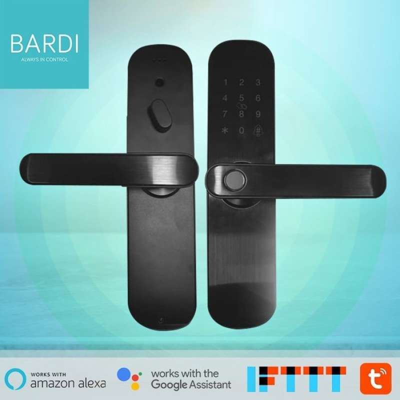 Promo Bardi Smart Home Door Lock Handle Rfid-fingerprint Waterof Ip54 ...