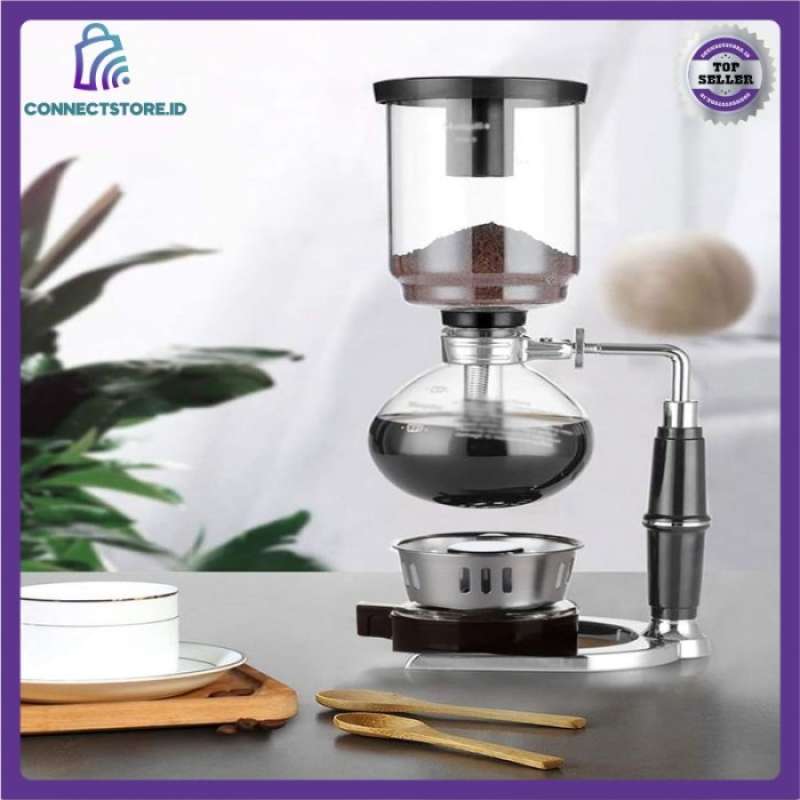 Promo Japanese Style Siphon Coffee Maker Vacuum Pot 5 Cups Diskon 23% ...