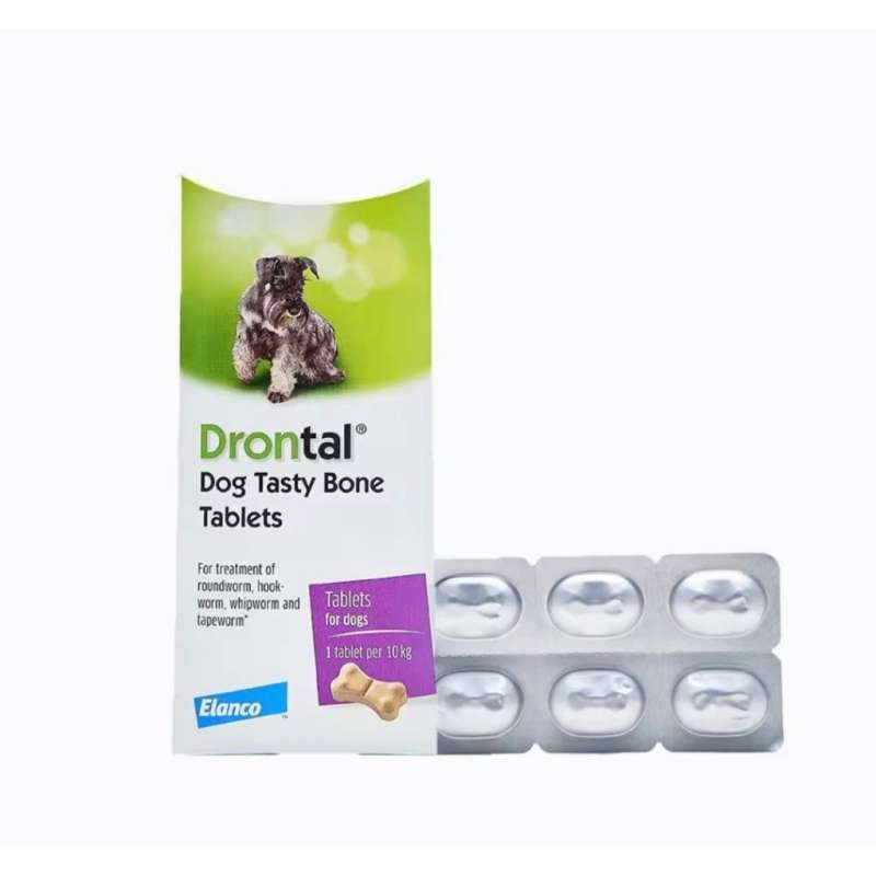 Jual Obat Cacing Drontal Dog Tasty Bone Tablet Dengan Rasa Enak Lebih ...