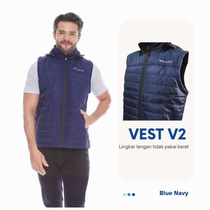 Promo Rompi Motor Pria Anti Angin Modern | Vest Series - Navy, L Diskon ...