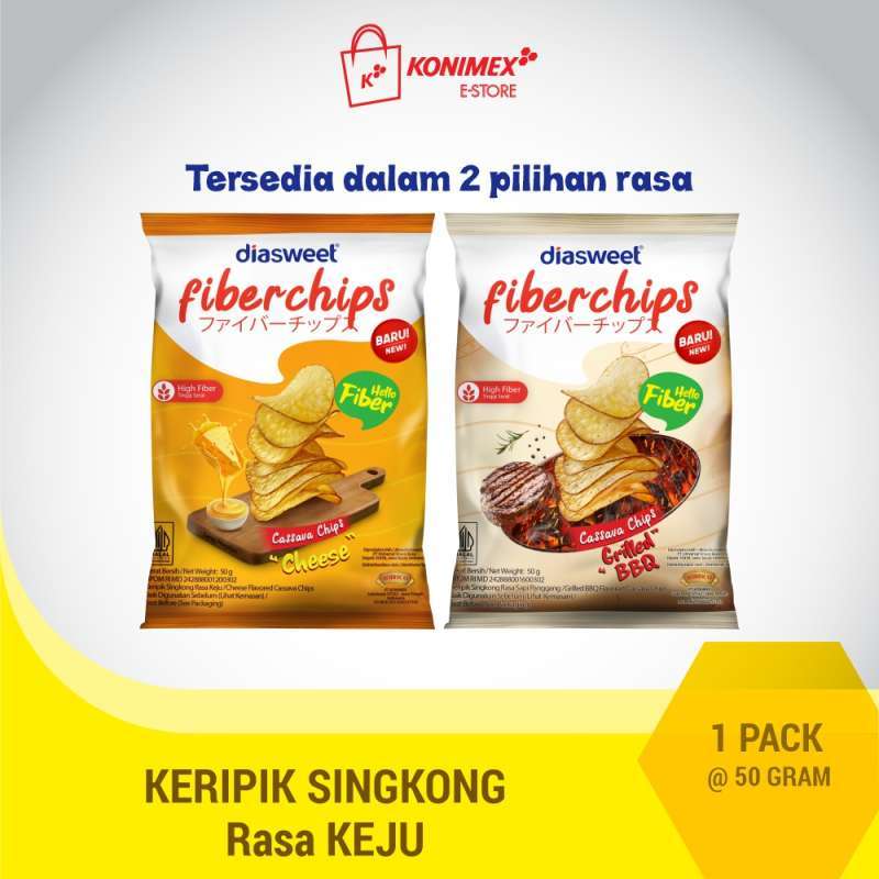 Jual Diasweet Fiberchips Cheese 50gr Tinggi Serat Di Seller Konimex ...