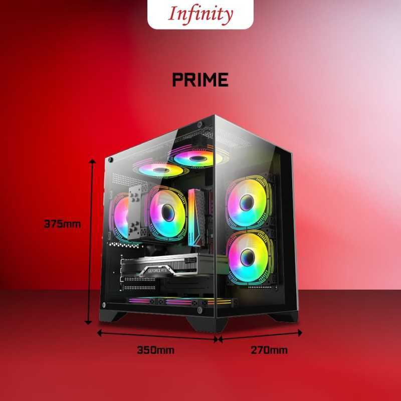 Jual Casing Pc Gaming Infinity Prime (m-atx) Tempered Glass Front ...