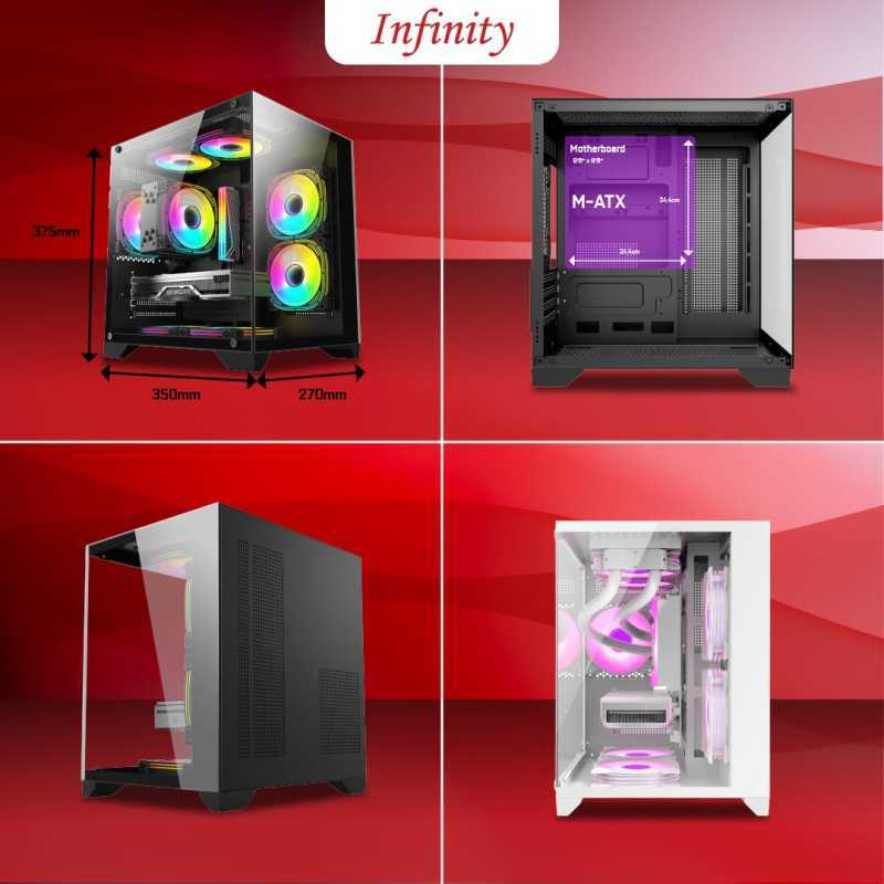 Jual Casing Pc Gaming Infinity Prime (m-atx) Tempered Glass Front ...