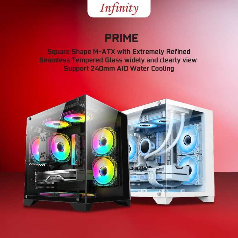 Jual Casing Pc Gaming Infinity Prime (m-atx) Tempered Glass Front ...
