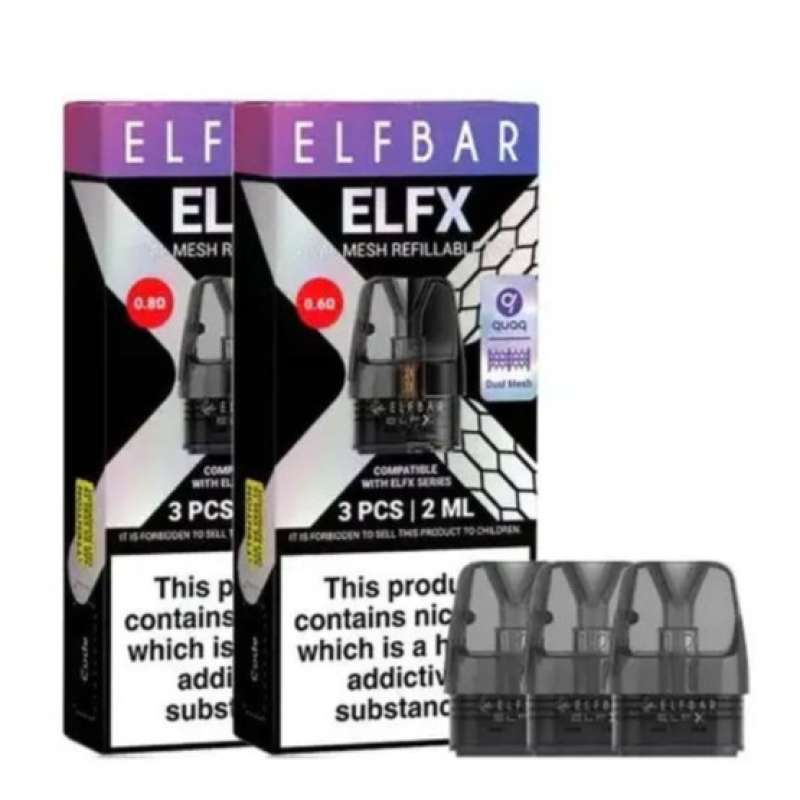 Jual Cartridge Elfbar Elfx 2ml Pod Replacement By Elfbar / Catridge Elf ...