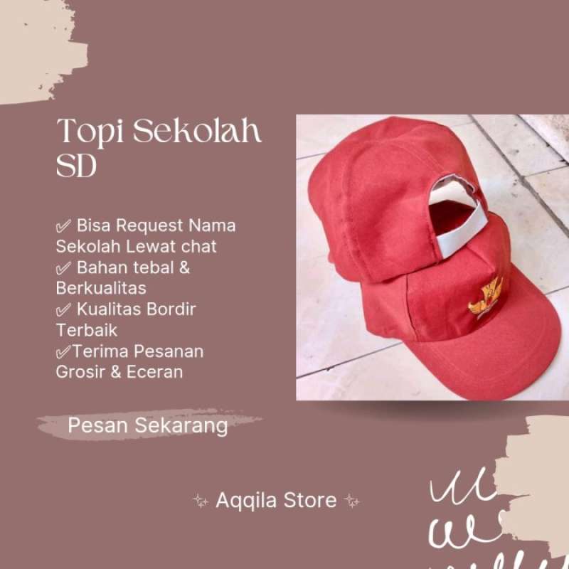 Jual Topi Seragam Sekolah Topianak Topi Sd Topi Smp Topi Sma Topi ...