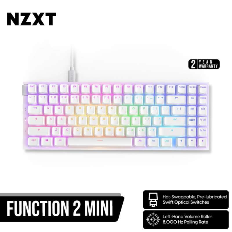 Jual Nzxt Function 2 Mini Tkl Wired Gaming Keyboard Optical Switch Pre ...
