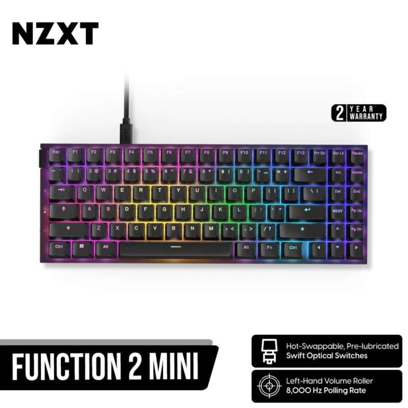 Jual Nzxt Function 2 Mini Tkl Wired Gaming Keyboard Optical Switch Pre ...