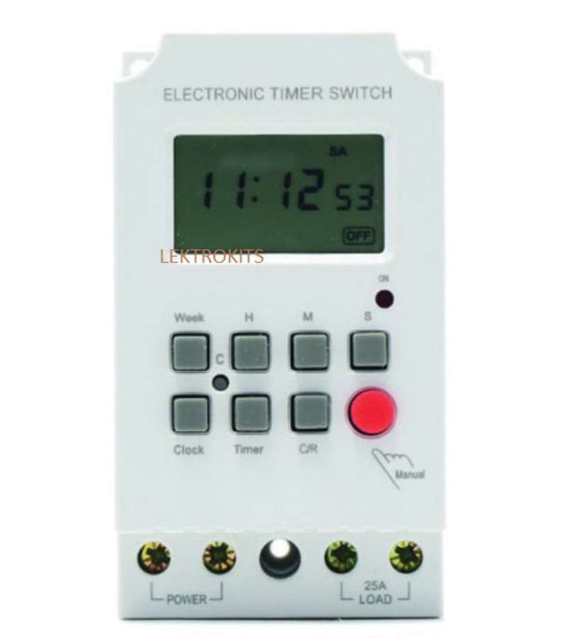 Jual Digital Timer Switch Ac 220v 25a Din Rail Auto On/off Resolusi 1s Di Seller Consume ...