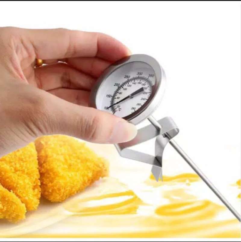 Jual Thermometer Dapur Tusuk Minyak Air Stainless Steel Analog 40 Cm Di ...