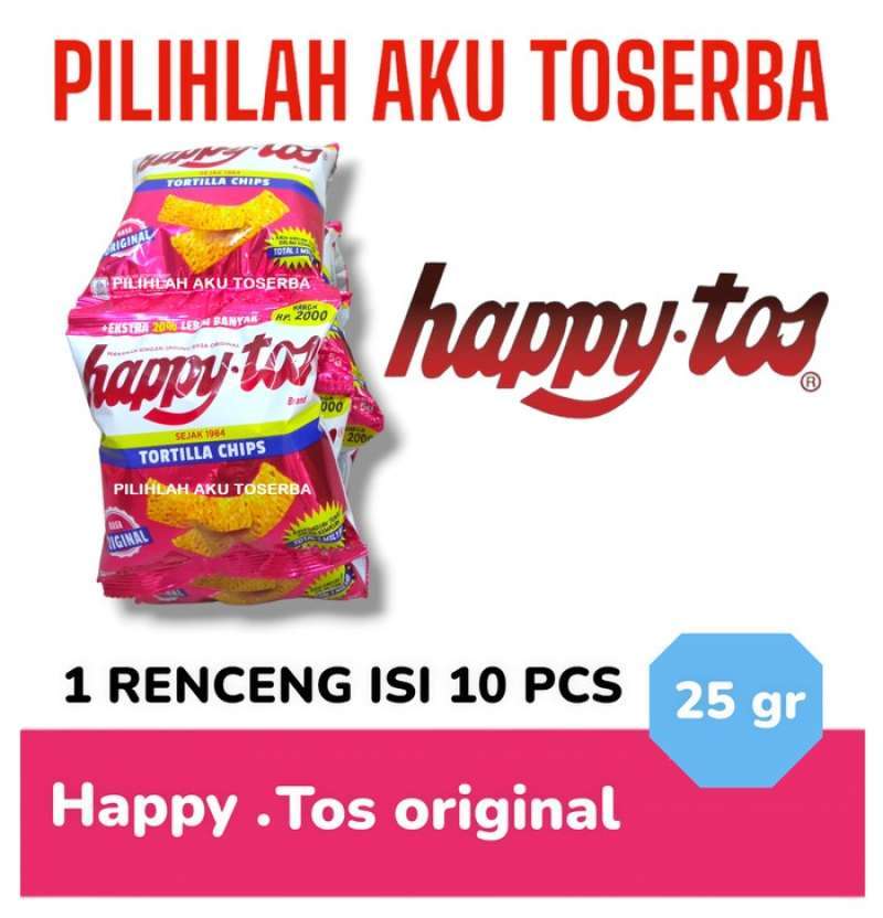 Promo Happy Tos Tortilla Chips Original Renceng - ( Harga 1 Dus ...