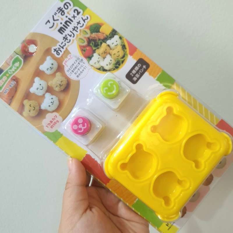 Jual 1 Set Mini Bear Bento Mould+2pc Nori Cutter Puncher/cetakan ...