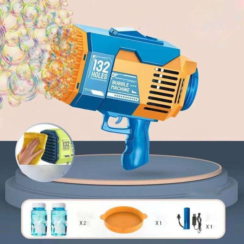 Jual Mainan Bubble Gun Bazooka 132 Hole / Pistol Gelembung Balon Sabun ...