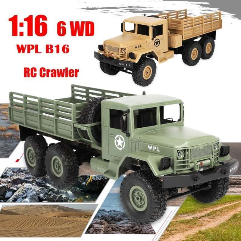 Promo Promo- Wpl Rc B16 1/16 2.4g 6wd Rtr Military Truck Crawler Off ...