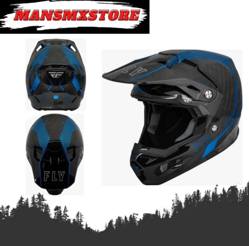 Jual Helm Fly Formula Carbon Tracer Blue Black Helm Cross Fly Original ...