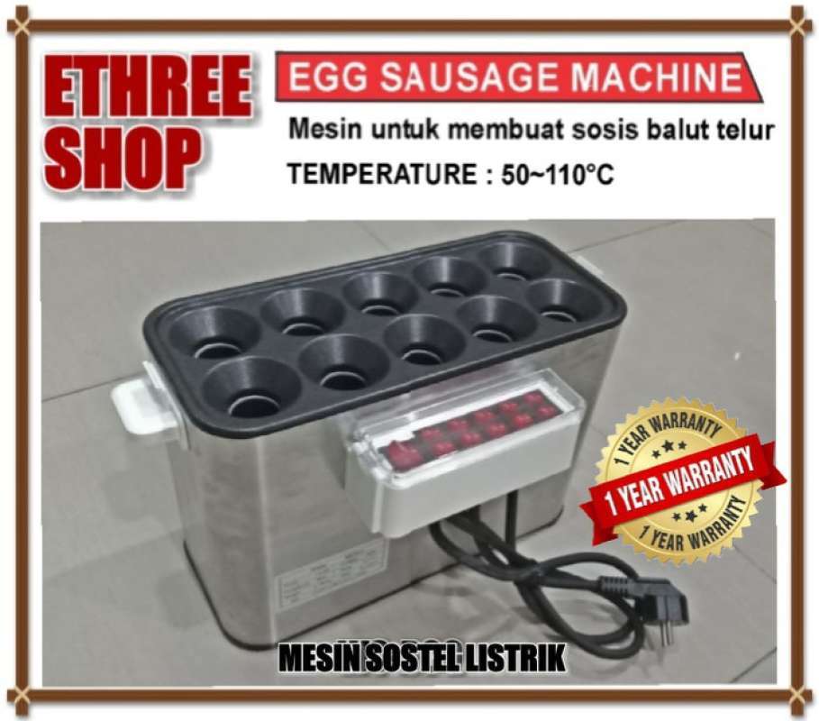 Jual Sostel - Electric Egg Sausage Machine - Sosis Telur - Garansi Di ...