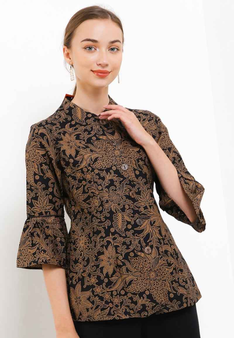 Jual Adikusuma Blouse Batik Ragam Kembang 2 - Cokelat - Xl Di Seller Mama Shop - Kedung Pengawas ...