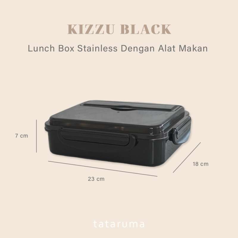 Jual Kizzu - Lunch Box Stainless 304 Sekat Kotak Bekal Dengan Alat ...