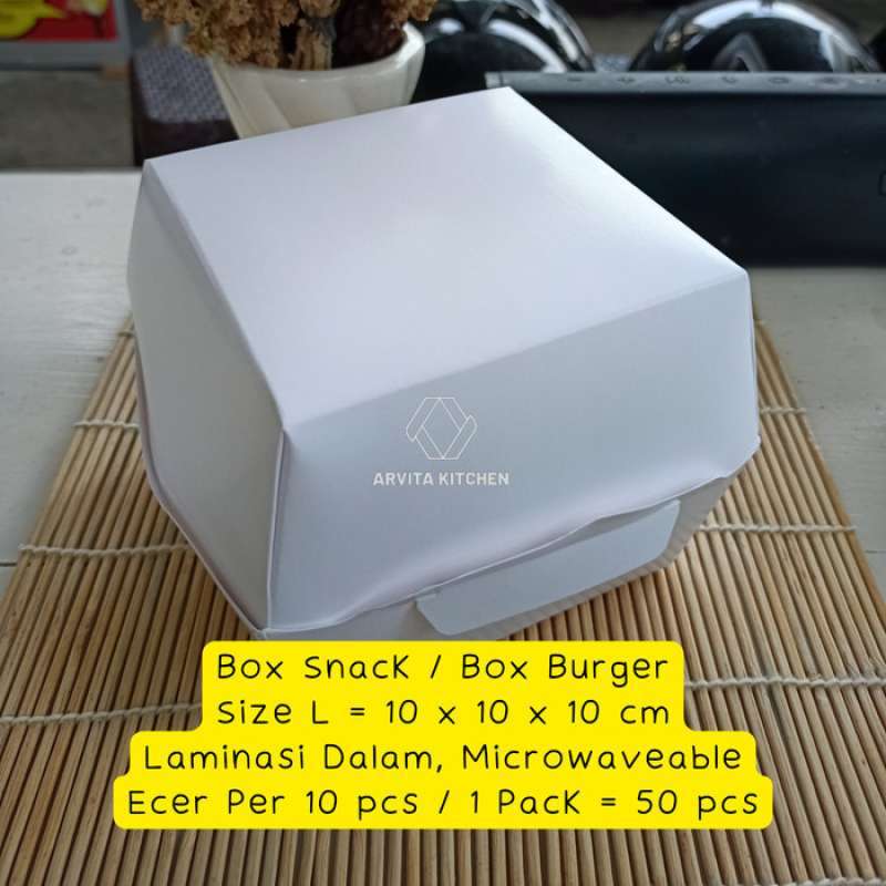Jual [bisa Ecer] Paper Box Burger/ Dus Makanan / Dus Snack / Box Zuppa ...