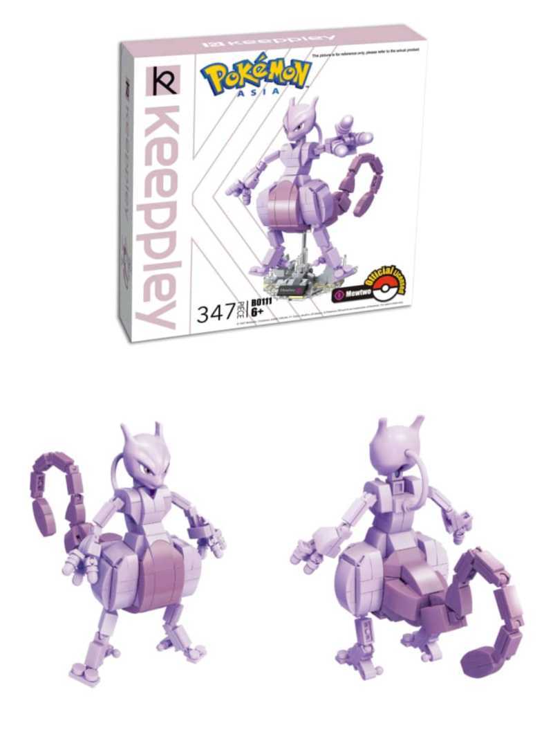 Promo Keeppley Figure Pokemon Mewtwo 347 Piece Bricks Mainan Figur ...