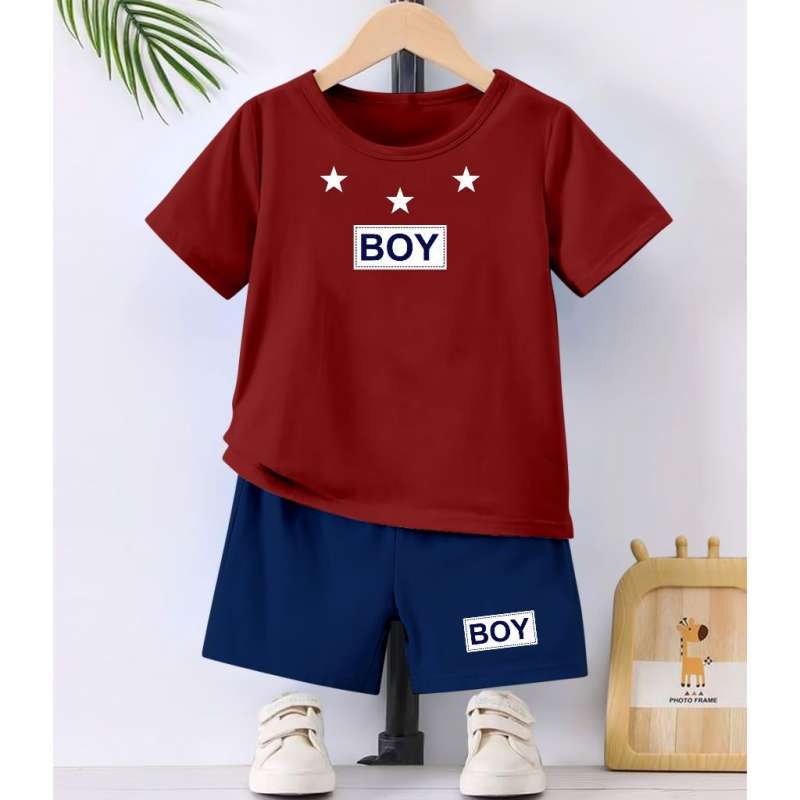 Jual Maikids Baju Setelan Anak Anak Laki Laki Dari Usia 0-4 Tahun - L = 8-11kg Maron Di Seller ...