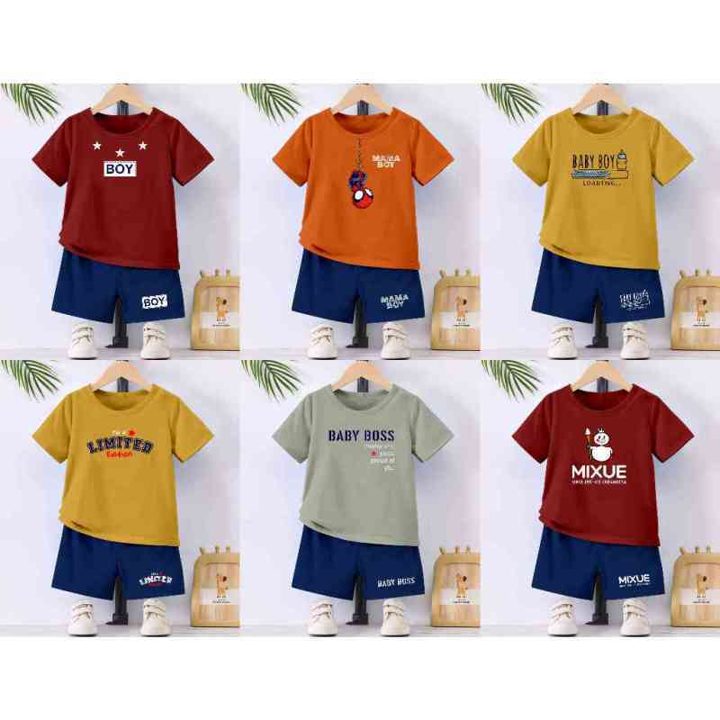 Jual Maikids Baju Setelan Anak Anak Laki Laki Dari Usia 0-4 Tahun - L = 8-11kg Maron Di Seller ...