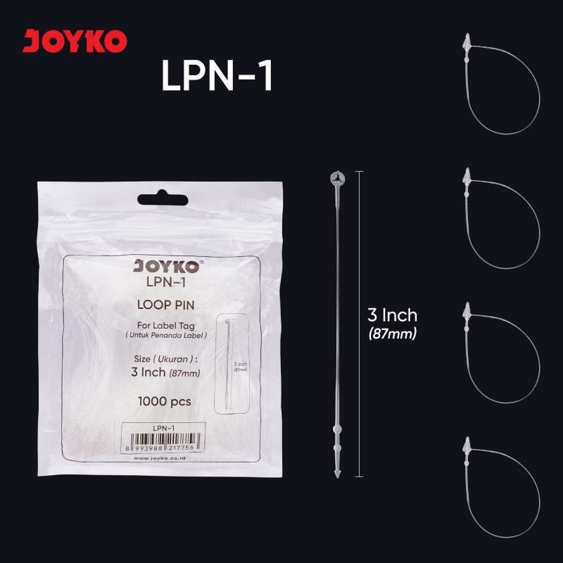 Jual Loop Pin Label Tag Tali Hang Untuk Penanda Label Joyko Lpn-1~2 ...