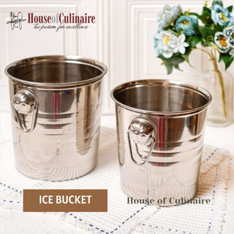 Jual Ice Bucket 3 Liter Tempat Wadah Es Batu Ember Stainless Steel Di ...