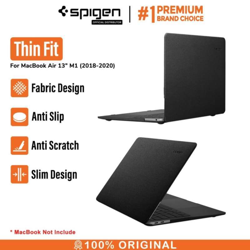 Jual Case MacBook Air M1 13 2020 2019 2018 Spigen Thin Fit Hard Cover ...