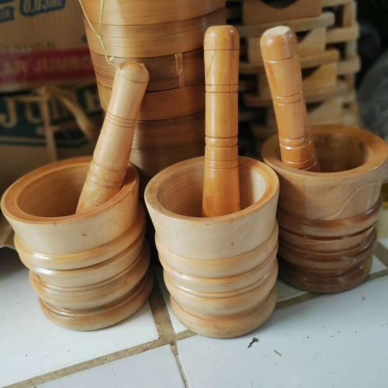 Jual Lumpang Kayu / Cobek Kayu /alat Tumbuk Ukuran Besar/lumpang Kayu ...