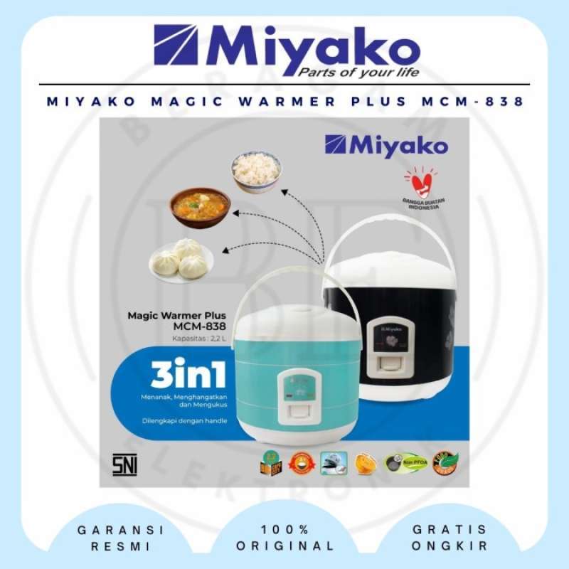 Promo Miyako Magic Com Mcm 838 | Rice Cooker 2.2 Liter Garansi Resmi ...