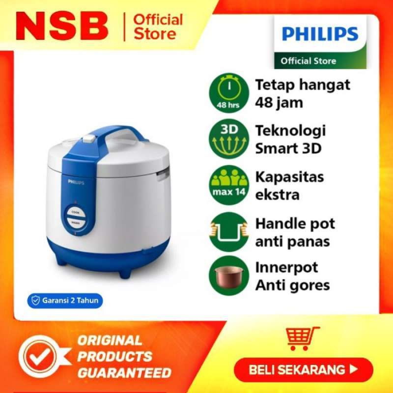Promo Philips Hd3119/32 Rice Cooker Magic Com 2l Liter Mejikom Diskon ...