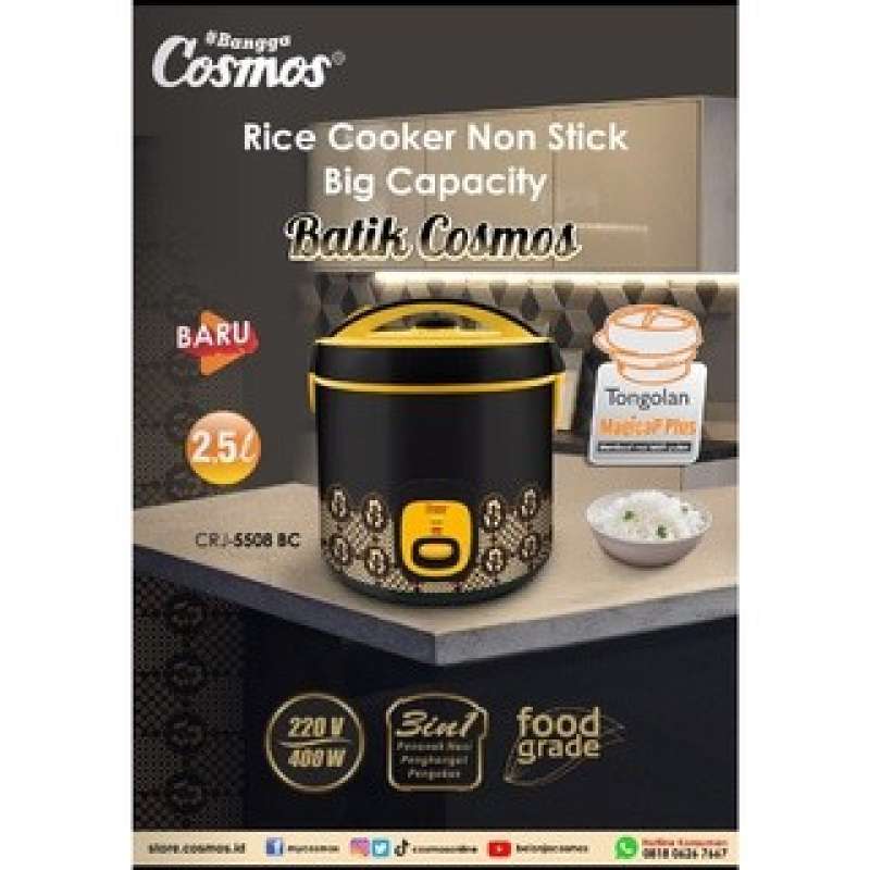 Promo Cosmos Magic Com Rice Cooker 2.5 Liter Crj 5508bc Penanak Nasi ...